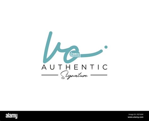 Vo Signature Logo Template Vector Stock Vector Image And Art Alamy
