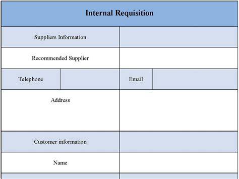 Internal Requisition Form Editable Pdf Forms