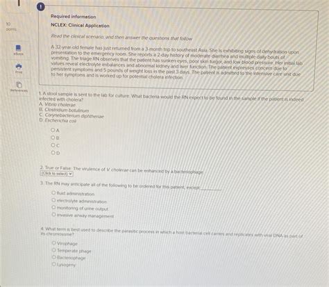 Solved Required Information Nclex Clinical Applicotion Read