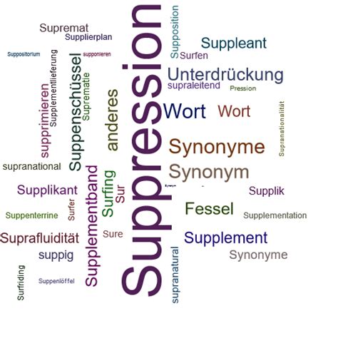 Suppression Synonym Lexikothek • Ein Anderes Wort Für Suppression