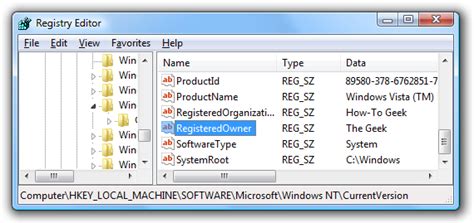 Ownership How Can I Change The Registered Name In Windows 7 To My Own Super User