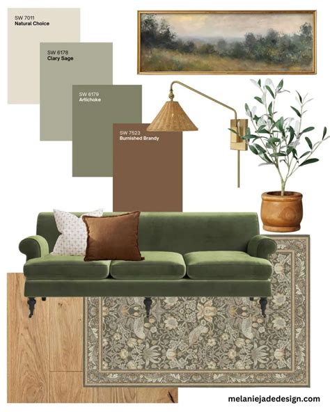 How To Style An Olive Green Sofa 7 Color Palettes And Ideas Melanie