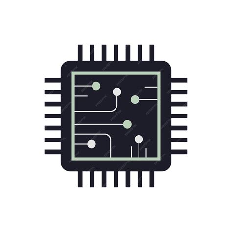 Premium Vector Processor Chip Vector Icon Electronic Symbol Concept