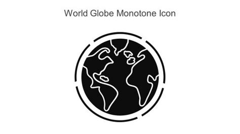 World Map Monotone Icon Slide Team