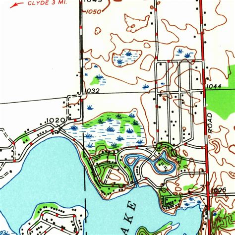 Highland Mi 1942 24000 Scale Map By United States Geological Survey