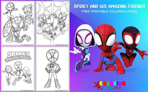 Team Spidey Coloring Pages