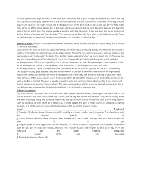 Sciatica Docx Death Injury Or Military Conflict Sensitive Topics