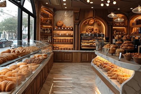 Premium Photo The Interior Of A Bakery And A Store 3d Illustration
