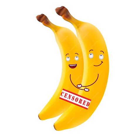 Premium Vector Two Bananas With Human Faces Embrace Safe Sex Std