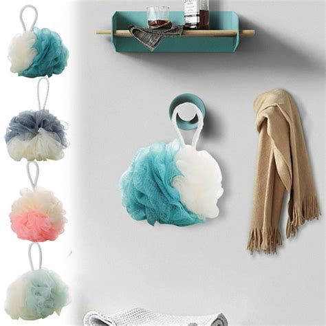 Foaming Bath Sponge Two Color Mesh Bath Puff Skin Friendly Gentle Exfoliating Shower Loofah