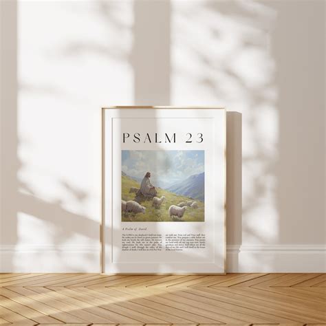Psalm 23 Wall Art The Lord Is My Shepherd Christian Wall Art Bible