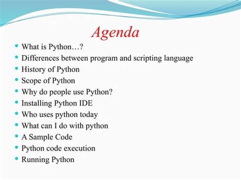 Introduction to python for Beginners | PPTX