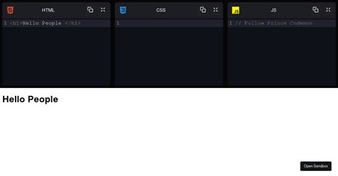 Codedeckcodingide Codesandbox