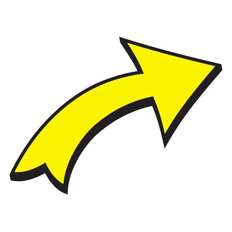Yellow Arrow Isolated On White Background Arrow Icon Vector