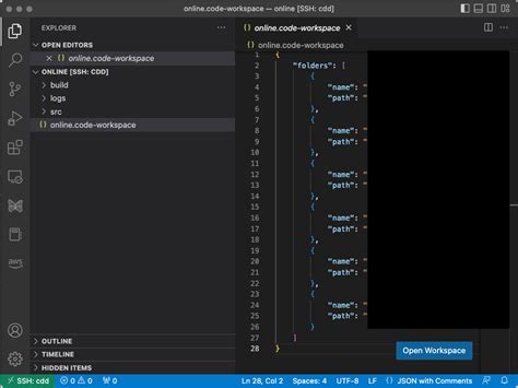Visual Studio Code How Do I Directly Open A Remote Vscode Workspace