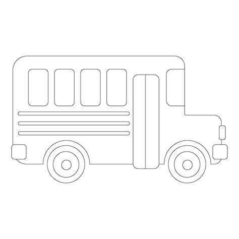 Premium Vector Transportation Clipart Outline Vehicle Clipart School Bus