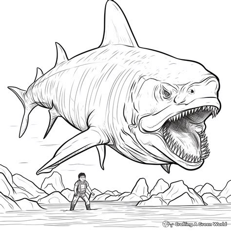 Fortnite Megalodon Colouring Pages