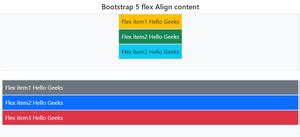 Bootstrap Flex Align Items Geeksforgeeks