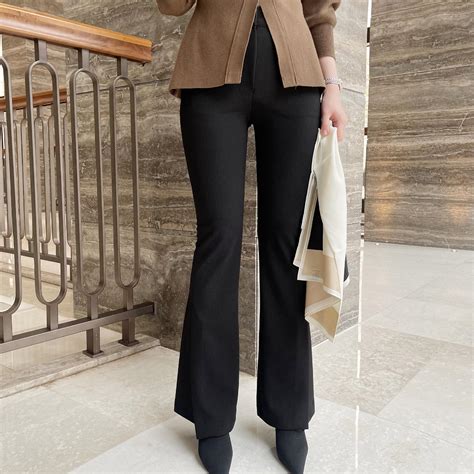 치즈 허리밴딩 부츠컷 밑단 옆트임 슬랙스 팬츠 2color