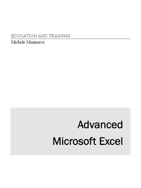 adv excel handbook pdf
