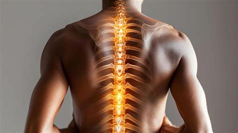 Vista Detallada De Una Espalda Humana Que Muestra La Columna Lumbar