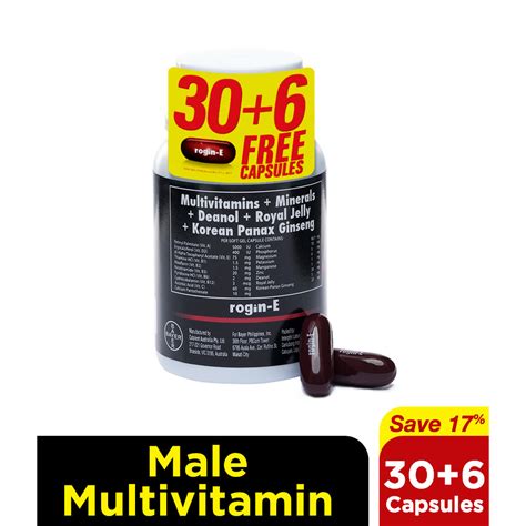 Rogin E Multivitamins Minerals Deanol Royal Jelly Korean Panax