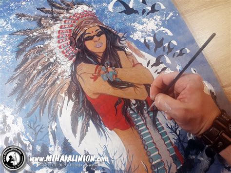 Drawing Apache Girl Commissioned Artwork 2019 U Mihai Alin Ion