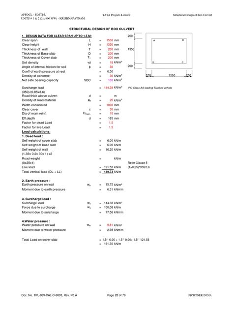 Box Culvert Structural Design Pdf