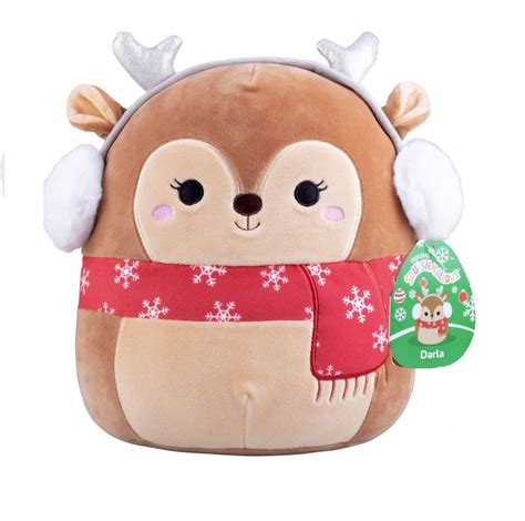 Squishmallows Original 10 Inch Darla The Fawn Official Jazwares Christmas Plush Collectible