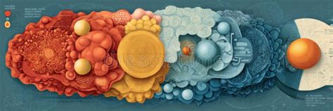 Intricate Representation Of Cellular Structures Showcasing Various