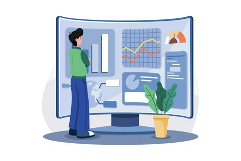 Data Monitoring Illustration Concept On White Background 26619578