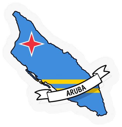 Aruba Flag Map Active Aruba Flag Map Active Stickers Sold By
