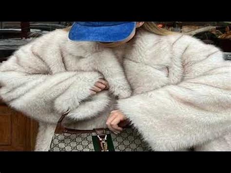 Neo Mint 2024 Winter Ins Hot Fashion Girls Oversized Gradient Fur Coat