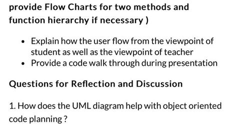 Solved Provide Flow Charts For Two Methods And Function