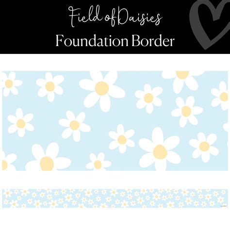 Fields Of Daisies Bulletin Board Border Schoolgirl Style