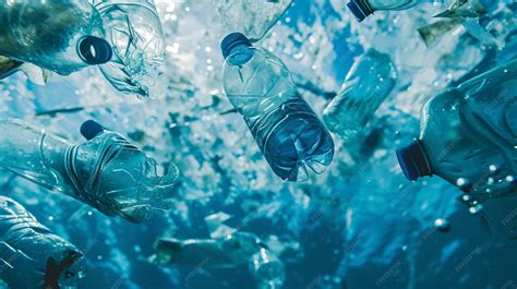 Premium Photo Plastic Water Bottles Pollution In Ocean Environment