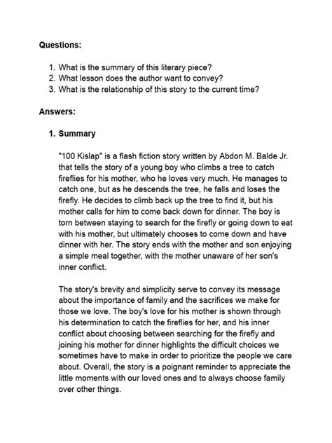 Flash Fiction 100 Kislap By Abdon M Balde Jr Pdf