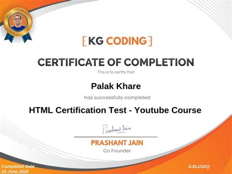 Palak Khare On Linkedin Htmlcertification Webdevelopment