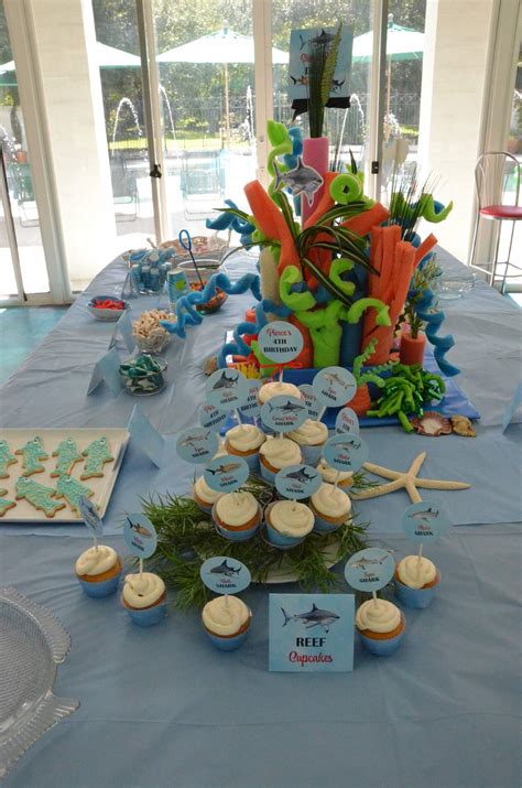 Sharks Birthday Party Ideas Photo 24 Of 35 Catch My Party
