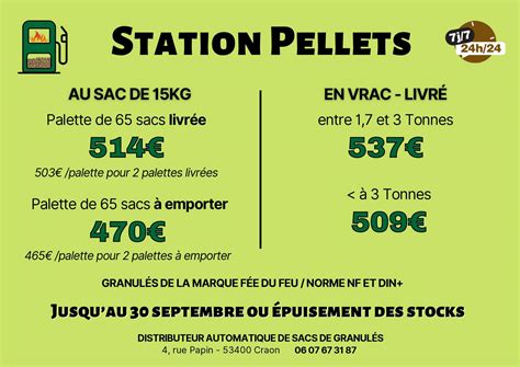 Station Pellets 📣consultez Nos Tarifs