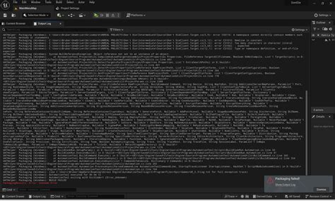 Error Unknown When Trying To Package Project Have No Idea Whats Going On Runrealengine5
