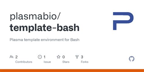github plasmabio template bash plasma template environment for bash