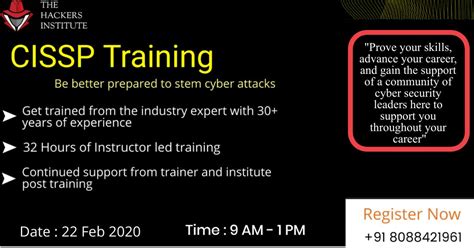 The Hackers Institute On Linkedin Cissp Cybersecurity Infosec