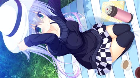 Blue Hair World Election Pantyhose Skirt Anime Dress Long Hair