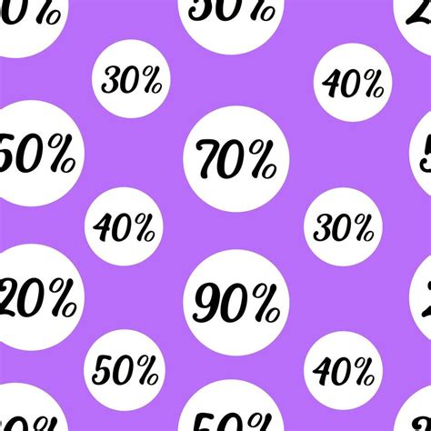 Colorful Percentage Circles Create A Vibrant Pattern On A Purple