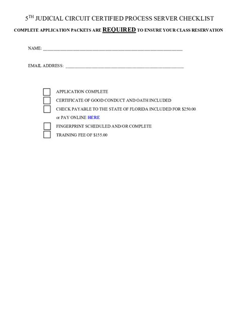 Fillable Online Certified Process Server Application Personal Data Fax Email Print Pdffiller