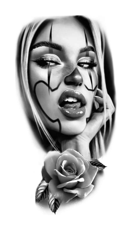 Girl Face Tattoo Girl Face Drawing Girl Arm Tattoos Sleeve Tattoos