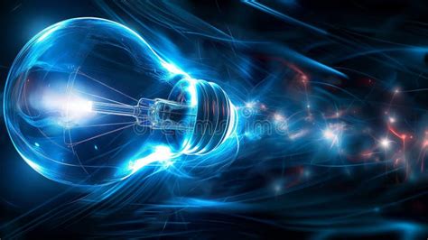 Glowing Light Bulb With Electric Energy Flow Stock Photo Image Of Spark Modern 322288170