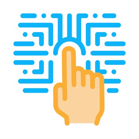 Biometric Fingerprint Verification Icon Vector Outline Illustration Vector Art At Vecteezy