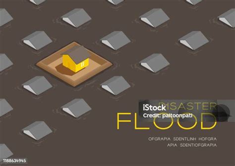 하우스 리빙 하우스 리빙 벽 3d 등각계패턴 홍수 재해 개념 포스터 및 소셜 배너 포스트 가로 디자인 일러스트레이션 복사 공간 0명에 대한 스톡 벡터 아트 및 기타 이미지